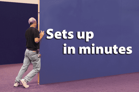 Mobile portable walls set up in minutes | Museum walls, Partitions ...